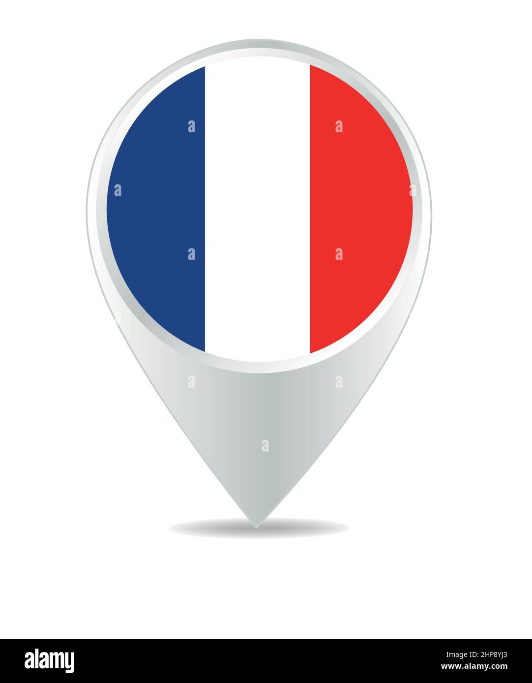 France map with flag flag Banque d'images vectorielles - Alamy