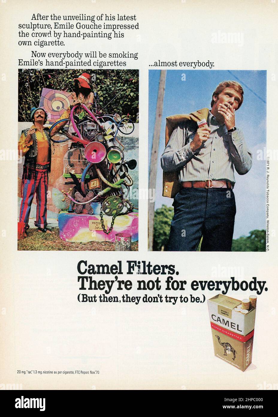 Publicite vintage cigarettes camel Banque de photographies et d’images ...