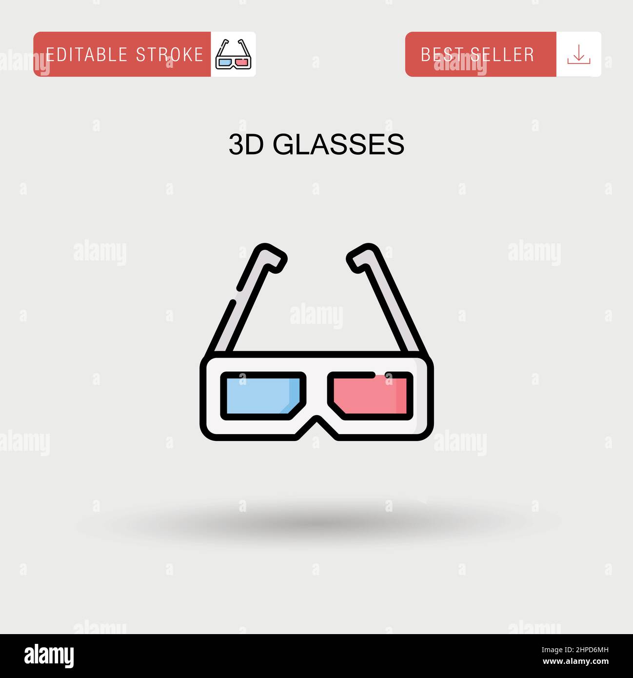 Lunettes 3d Banque d'images vectorielles - Alamy