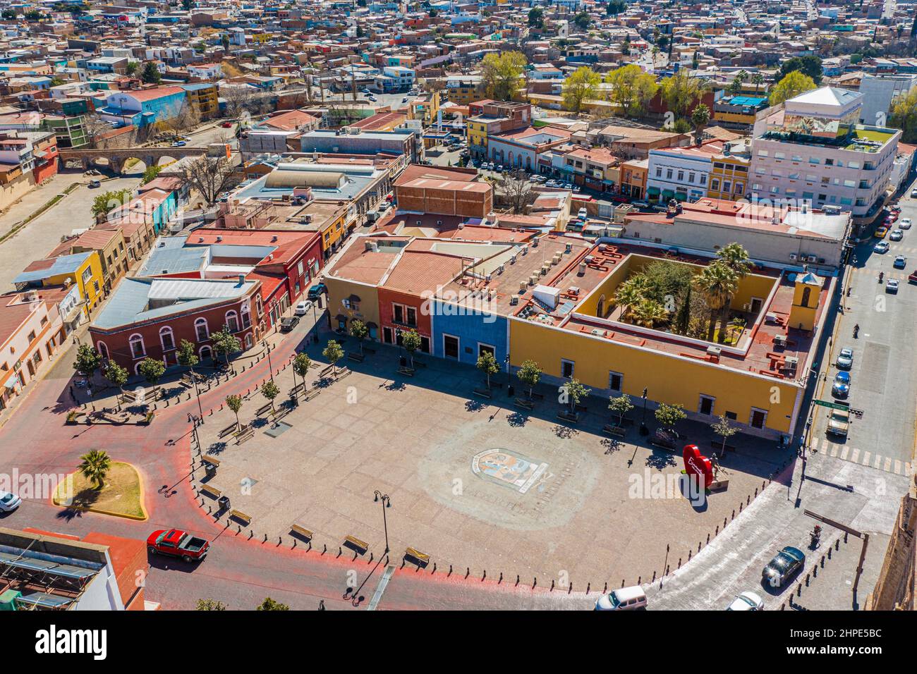 Vue aérienne de Hidalgo Parral à Chihuahua Mexique. Parral est une ...