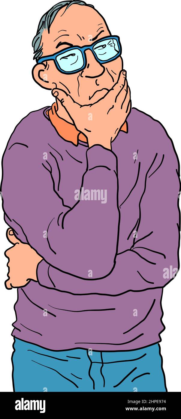 Bonhomme qui réfléchit Banque d'images vectorielles - Alamy