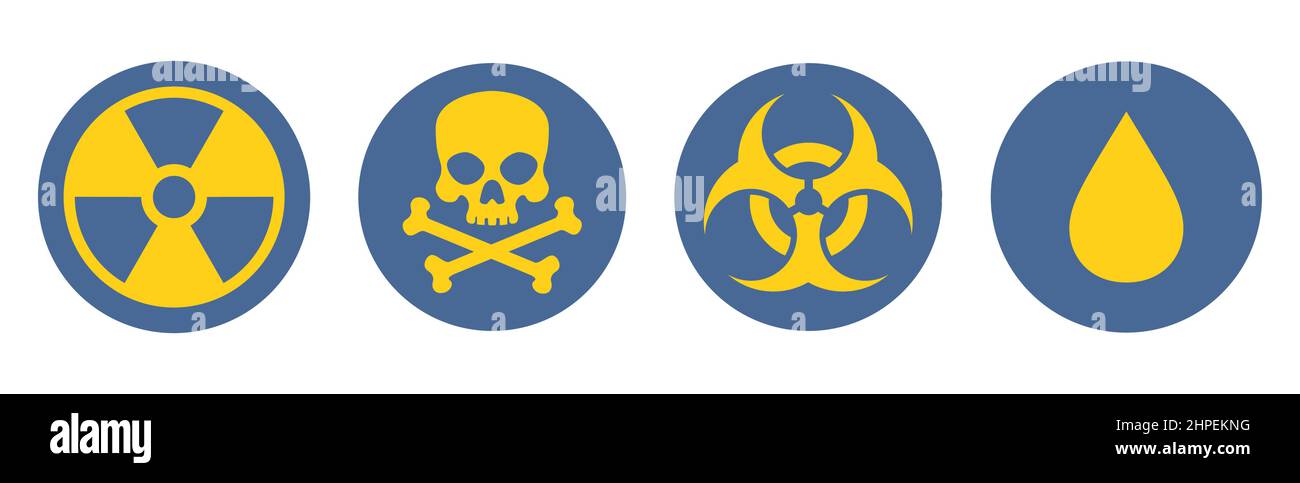 Signe de danger. Ensemble d'icônes vectorielles. Symboles de danger et ...