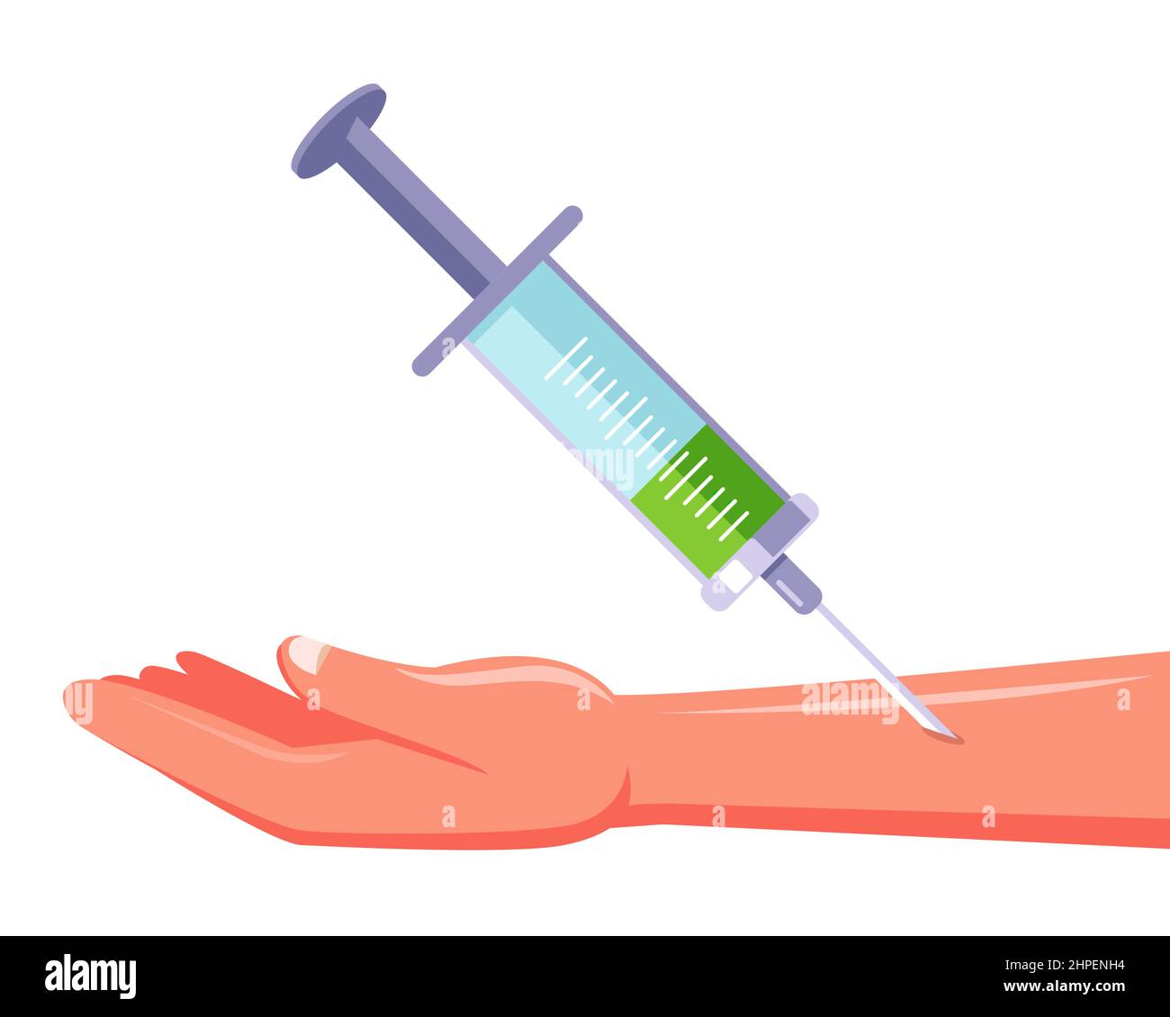 mettre dans la clinique une injection avec une injection. prendre le ...