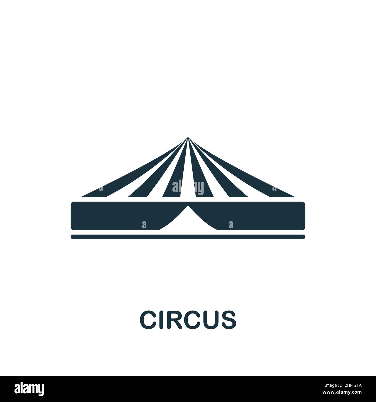 Icône Cirque. Icône monochrome simple pour les modèles, la conception ...