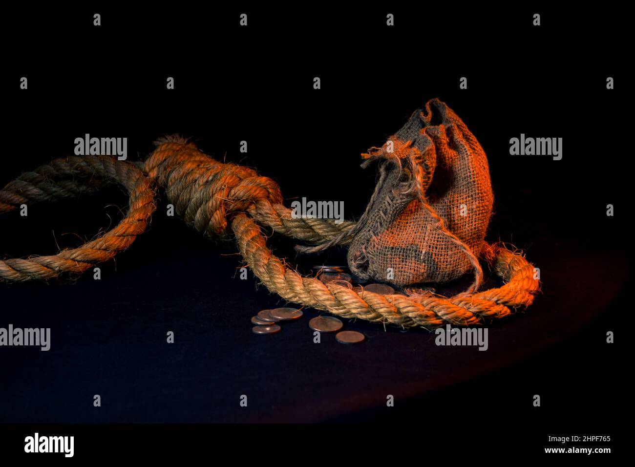 30 pièces d'argent et une galon, symboles de la trahison de Judas Photo ...