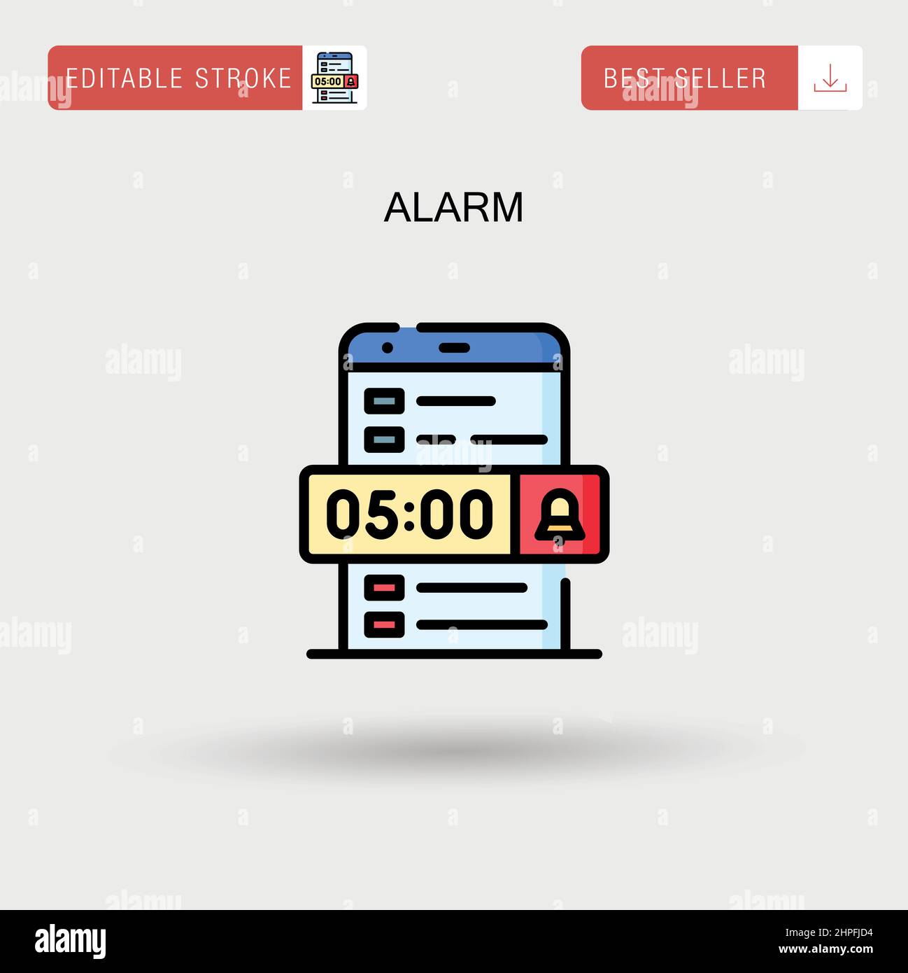 Symbole d'alarme Banque d'images vectorielles - Alamy