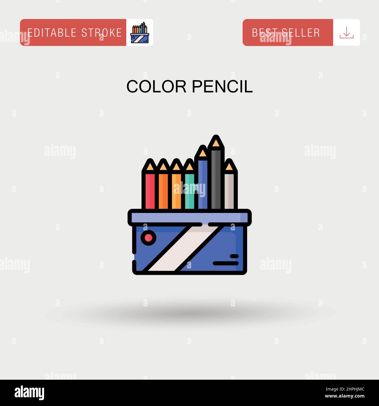 Dessin au crayon rouge Banque d'images vectorielles - Alamy