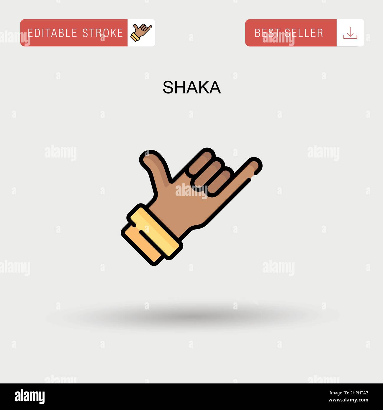 Shaka logo Banque d'images vectorielles - Alamy