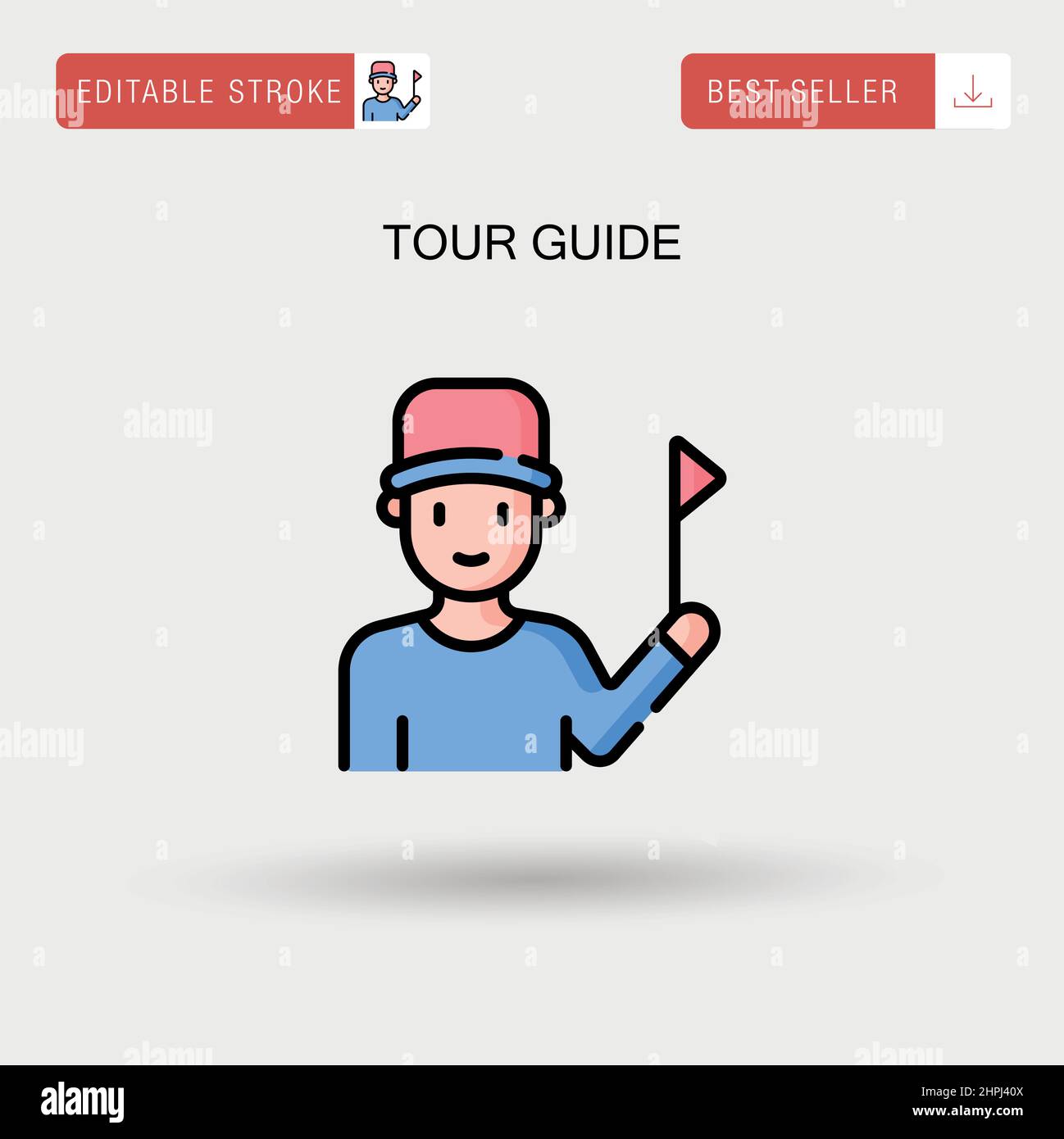 Visite De La Ville Avec Guide Banque d'images vectorielles - Alamy