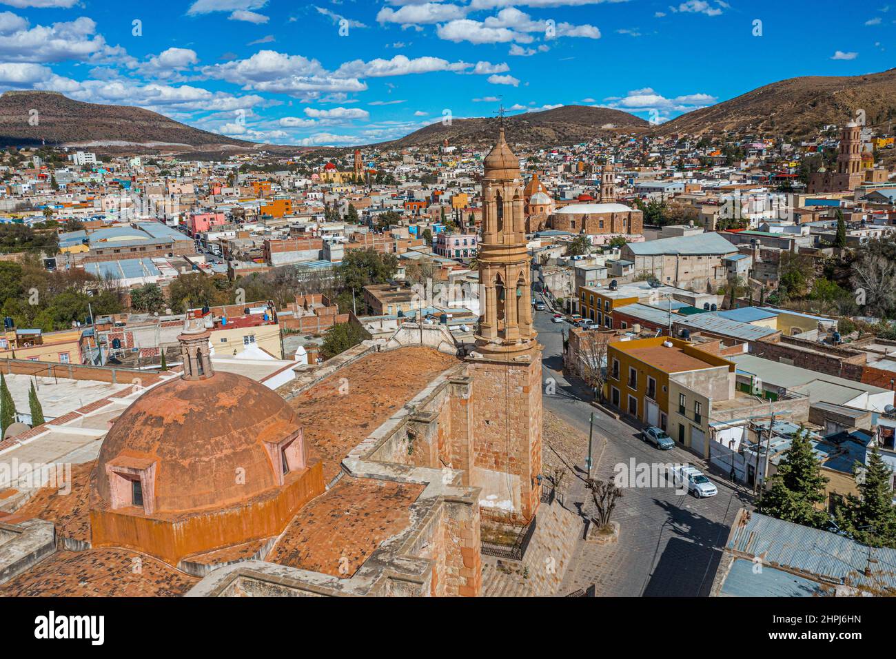 Sombrerete, Zacatecas Mexique. Vue aérienne de la ville magique de ...