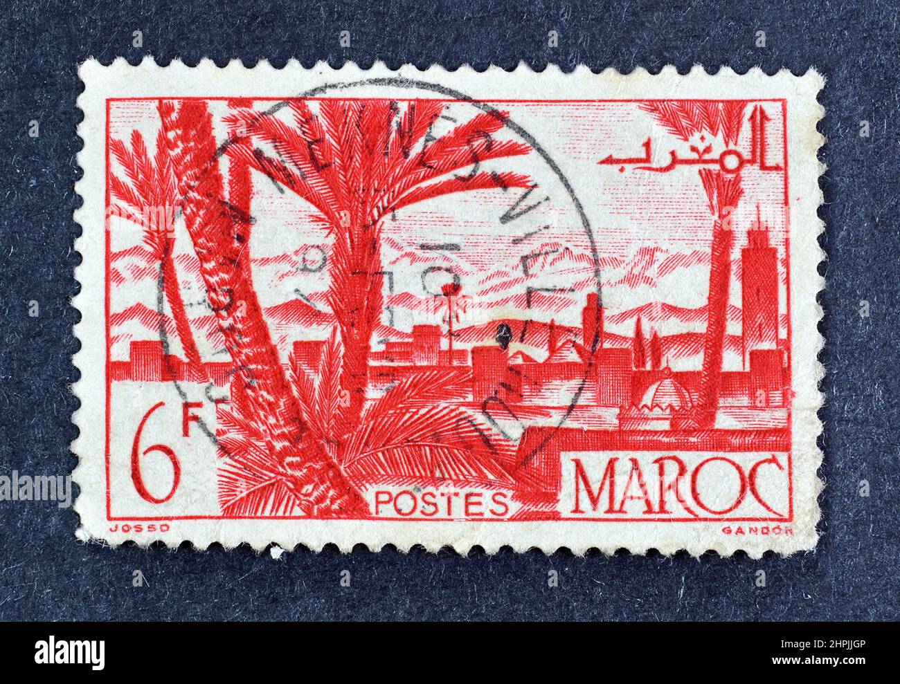 Timbre imprimé par maroc Banque de photographies et d’images à haute ...