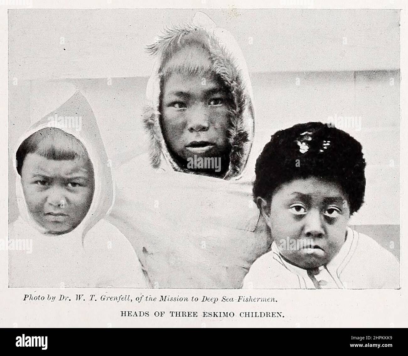 Portraits de trois enfants esquimaux le terme esquimau ou Esquimaux ...
