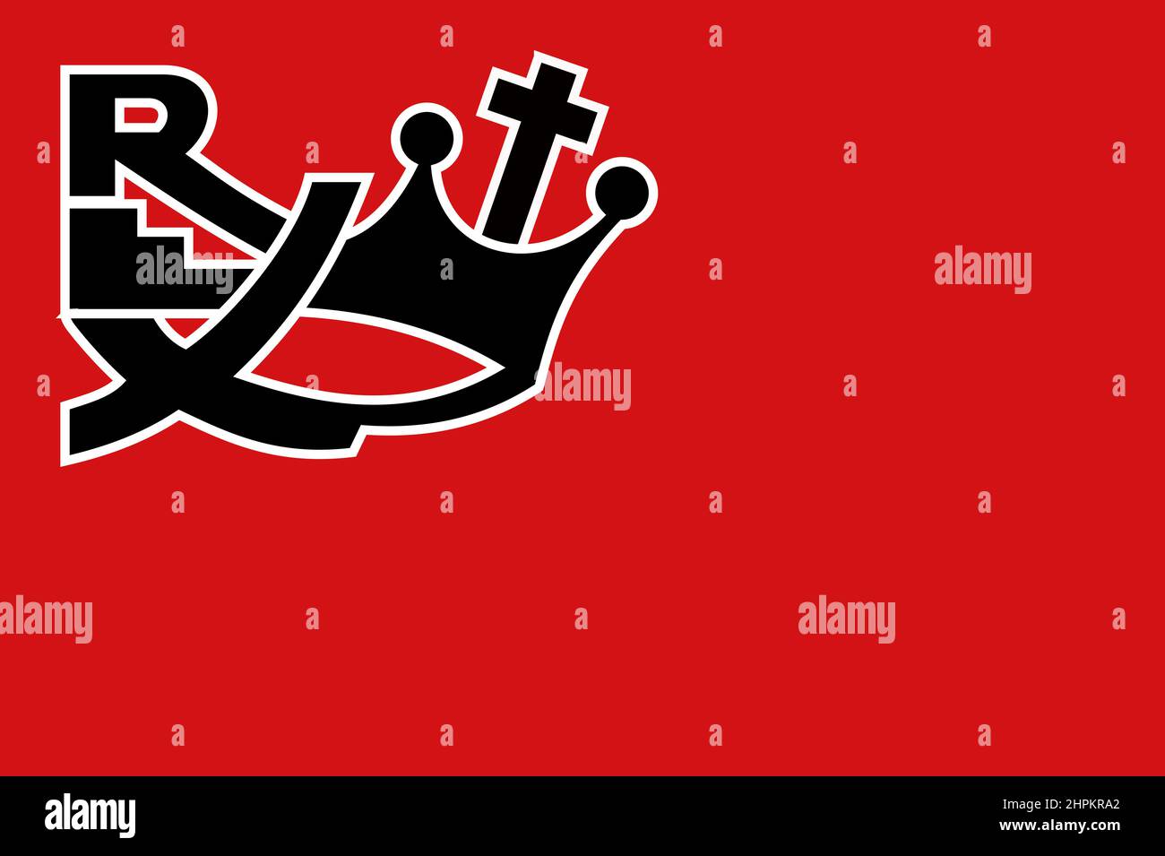 Vue de dessus du drapeau drapeau drapeau drapeau de Rex, Belgique ...