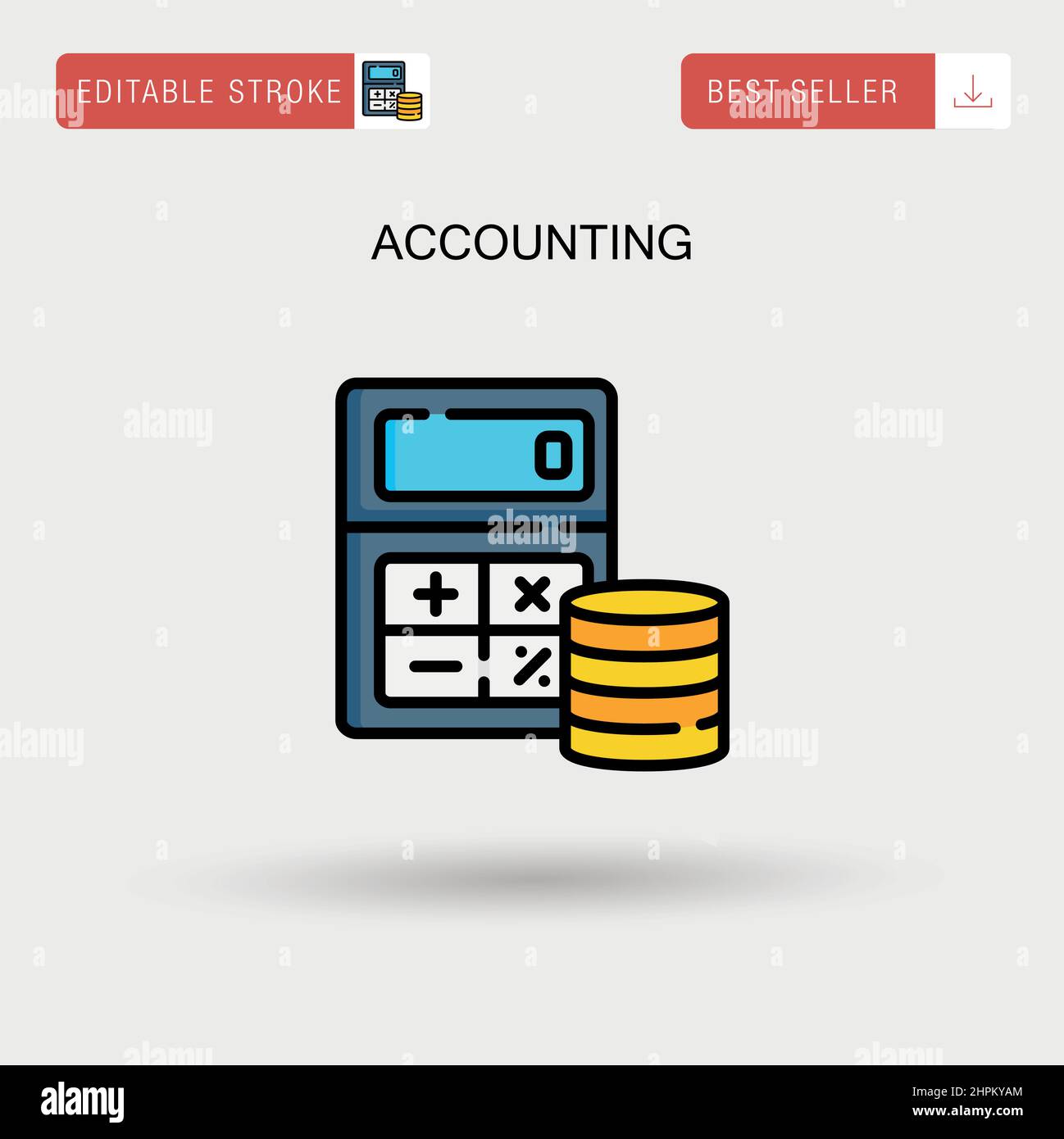 Icône de comptabilité Banque d'images vectorielles - Alamy