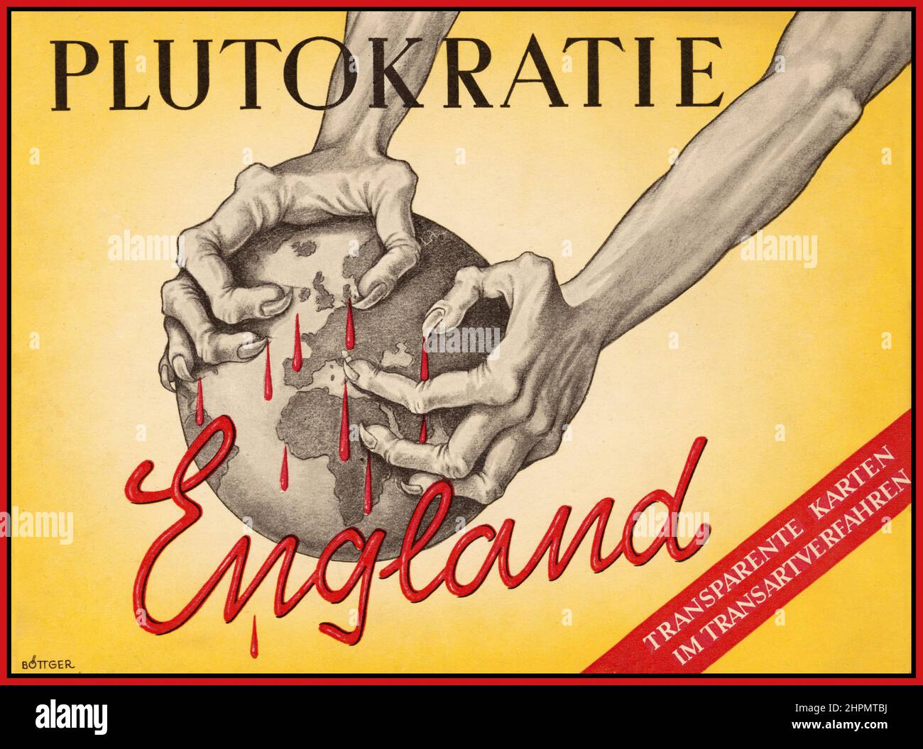 Vintage 1940s WW2 propagande allemande PLUTOKRATIE brochure couverture ...