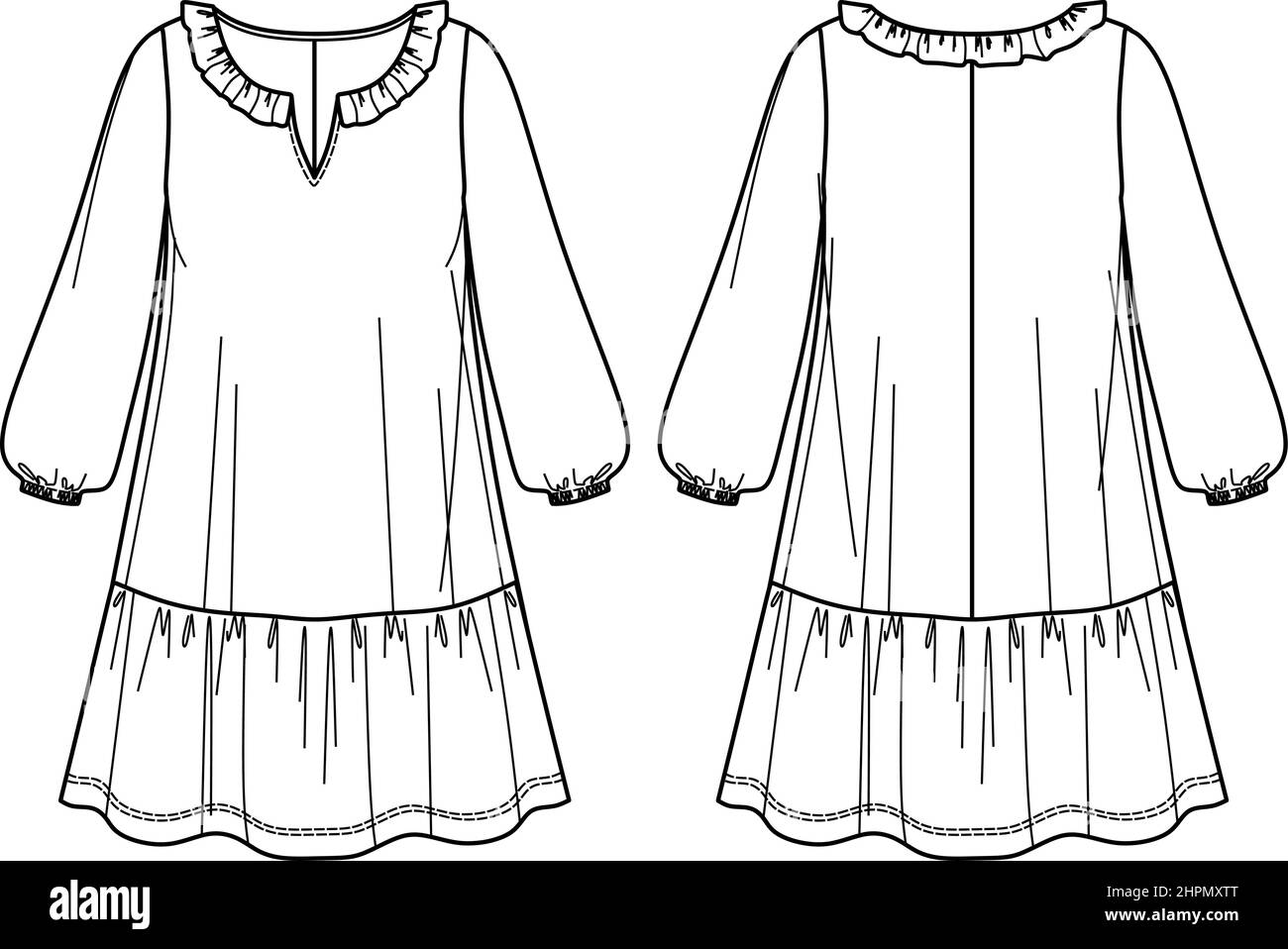 Chiffon mini dress Banque d'images noir et blanc - Alamy