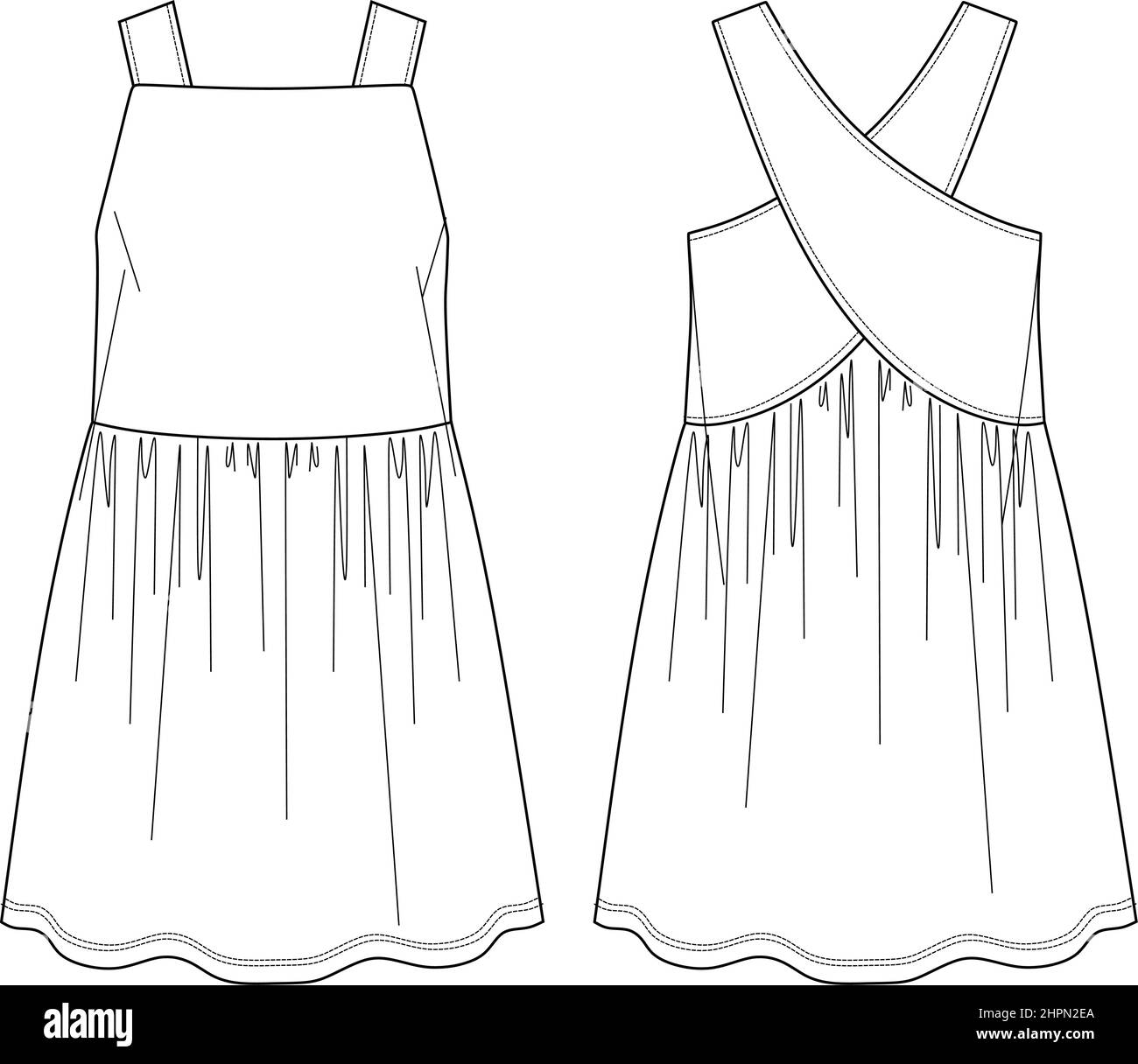 Wrap mini robe Banque d'images vectorielles - Alamy