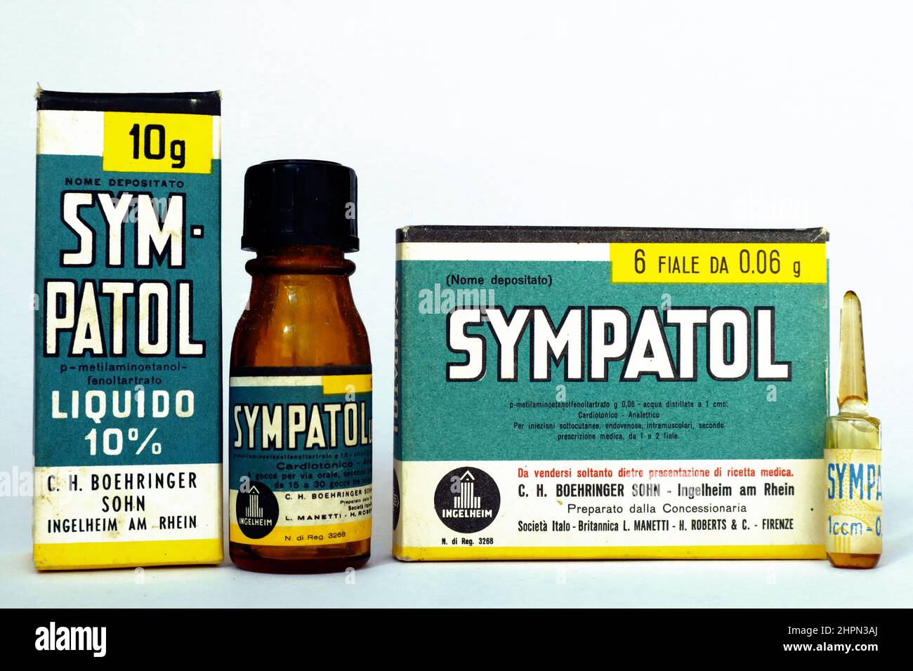 Vintage 1950s SYMPATOL dérivé de la médecine d'adrénaline ...