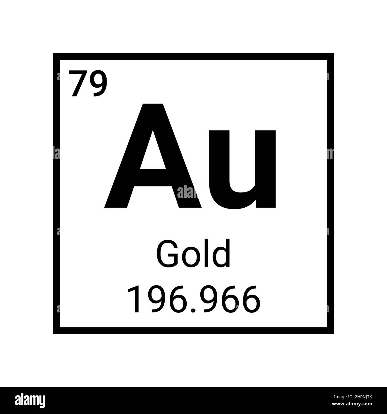 Symbole chimique de l'élément de tableau périodique molécule aurum ...