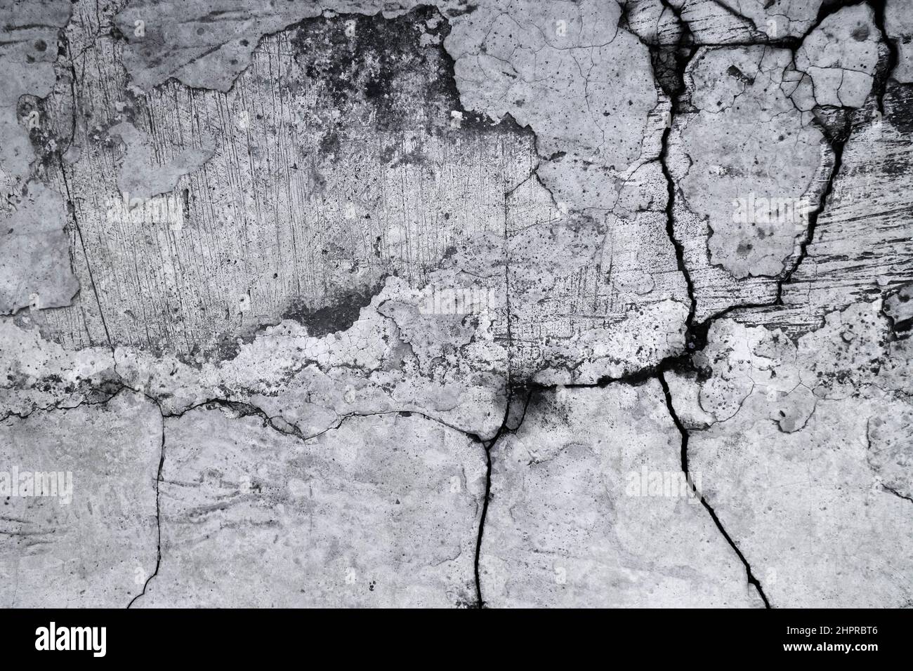 Ancienne surface murale en ciment sale et texturée. Avec taches ...