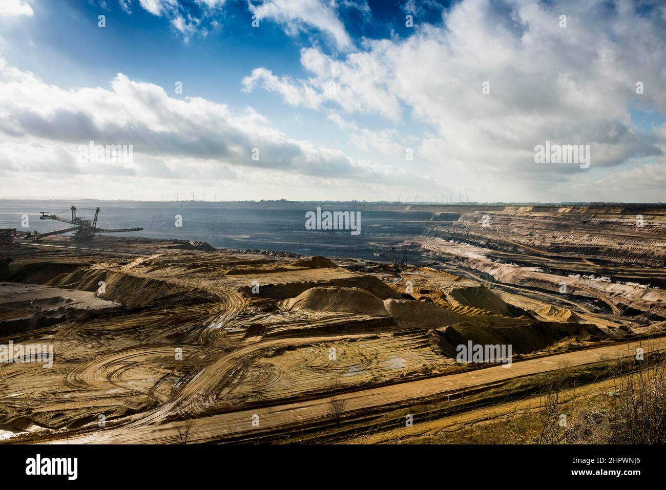 Mine de lignite opencast de Garzweiler, près de Juechen, zone d ...