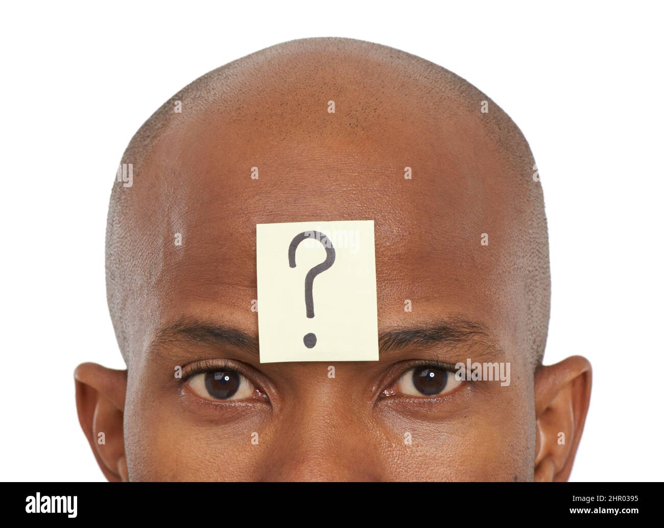 Tant de questions sans réponse Un homme afro-américain avec un point d ...