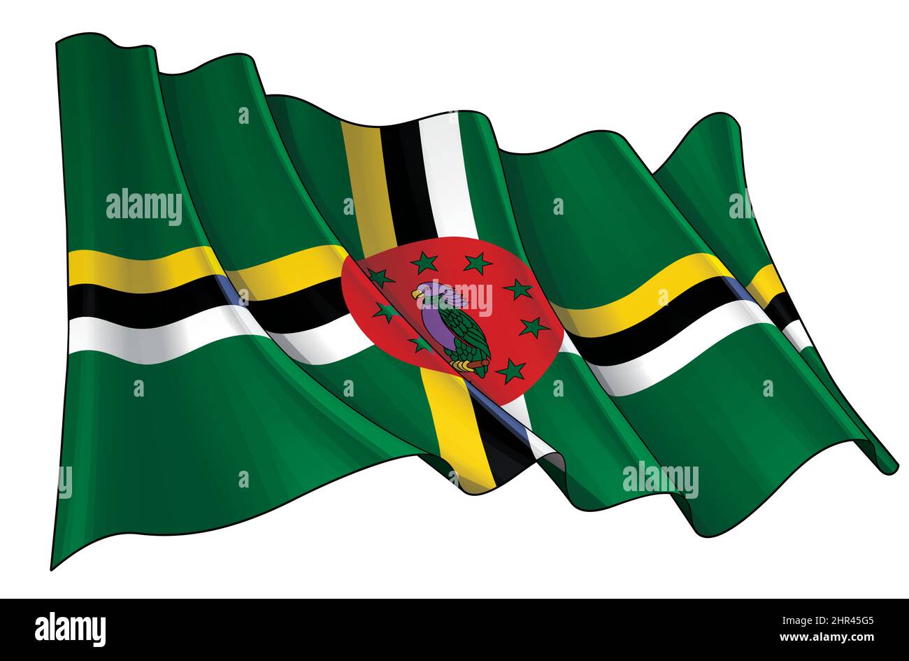 Drapeau dominique Banque d'images vectorielles - Alamy