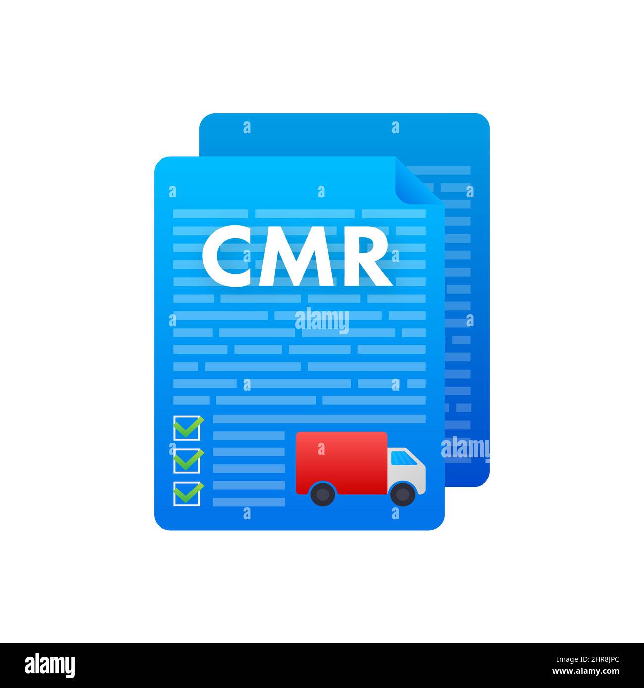 Document de transport CMR. Icône entreprise. Réglementation ...