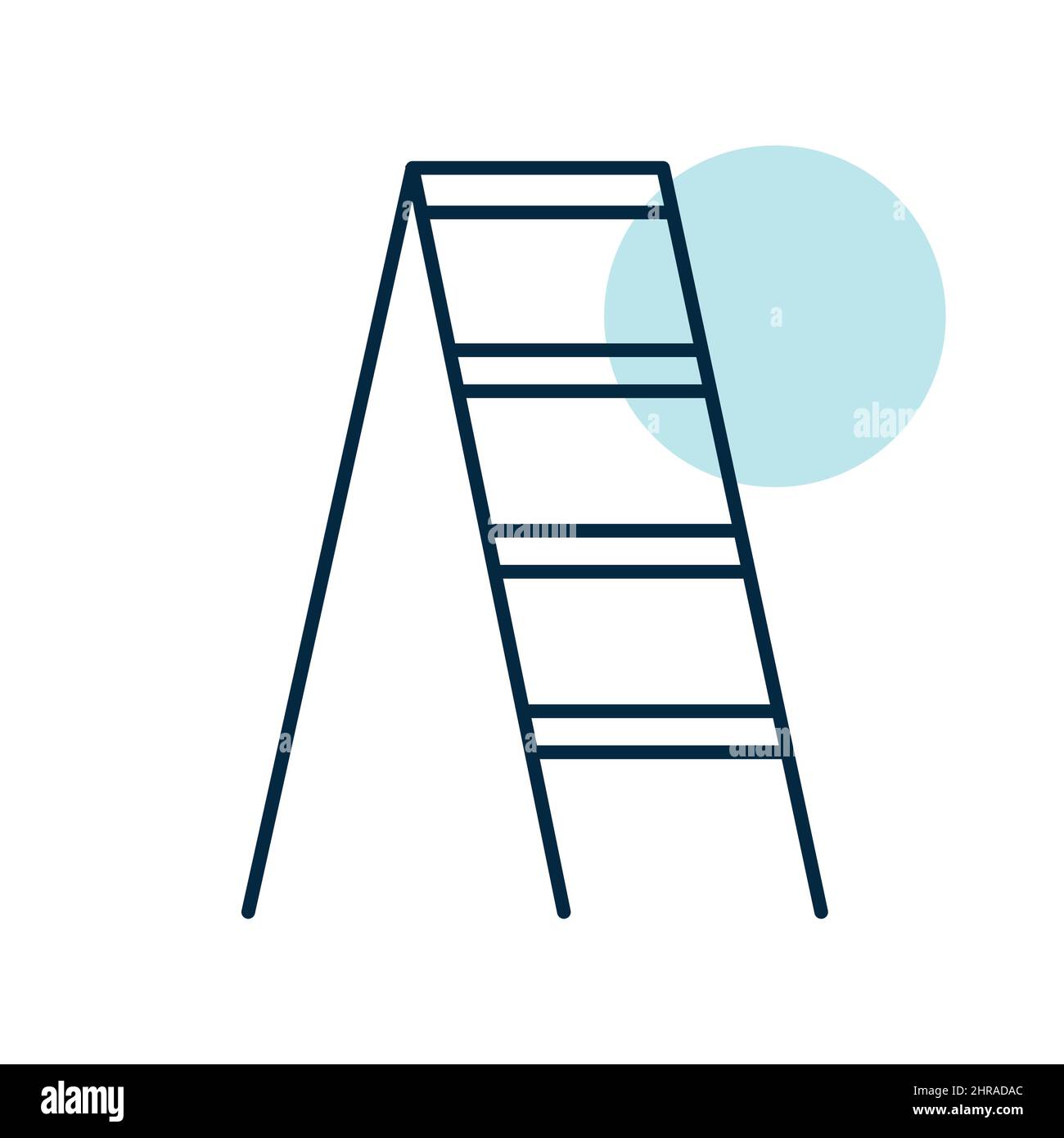 Escalier de jardin, icône vectorielle isolée de escabeau. Symbole ...