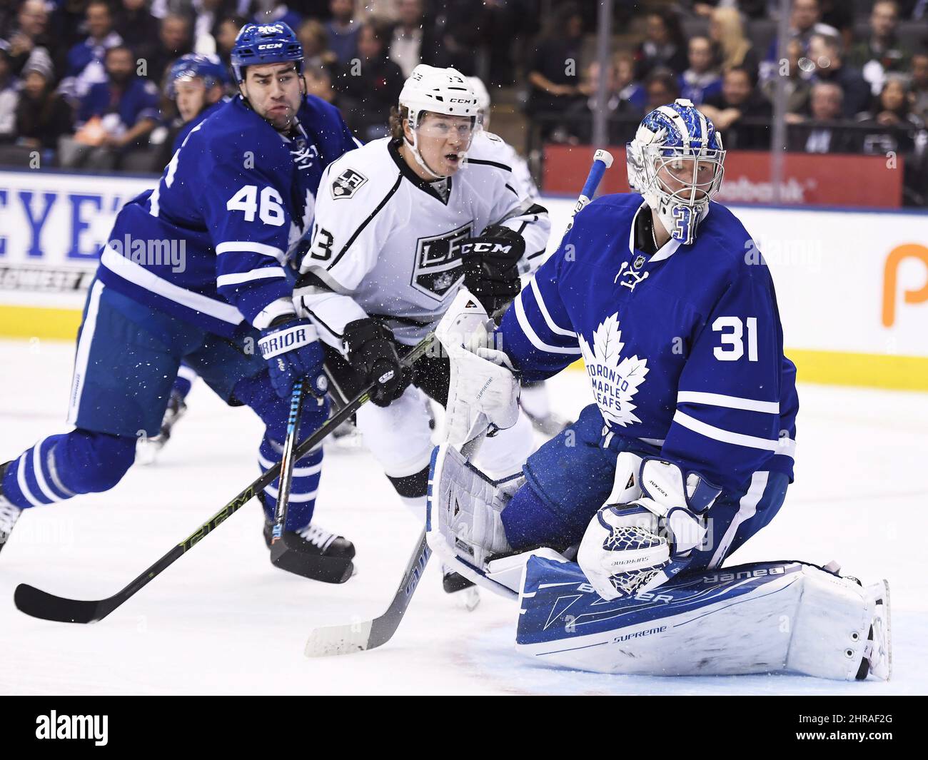 Le gardien de but des Maple Leafs de Toronto Frederik Andersen (31 ...
