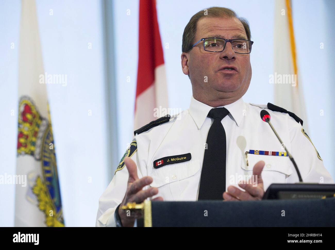Jeff McGuire, chef des services de police régionaux de Niagara, prend ...