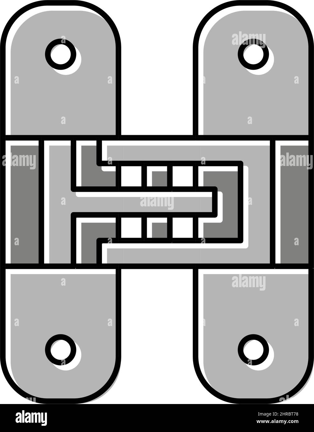 illustration vectorielle d'icône de couleur de charnières cachées Image ...