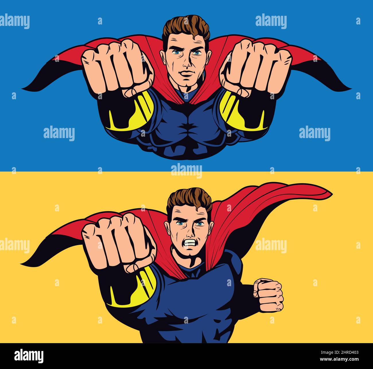 Super heroes pop art Banque d'images vectorielles - Alamy