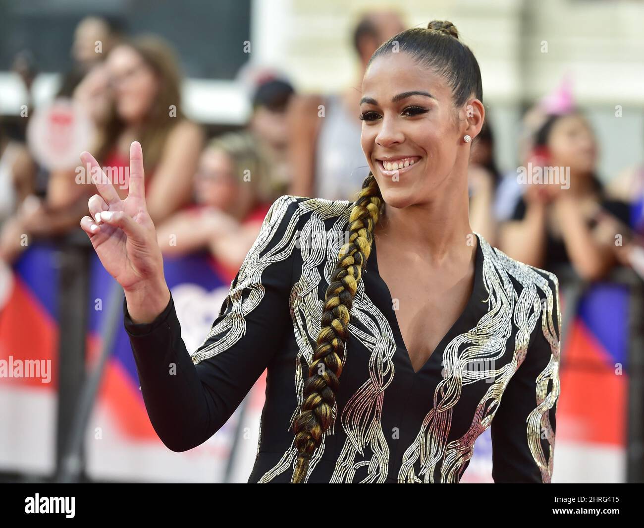 Le joueur canadien de la WNBA, Kia Nurse, arrive sur le tapis rouge aux ...