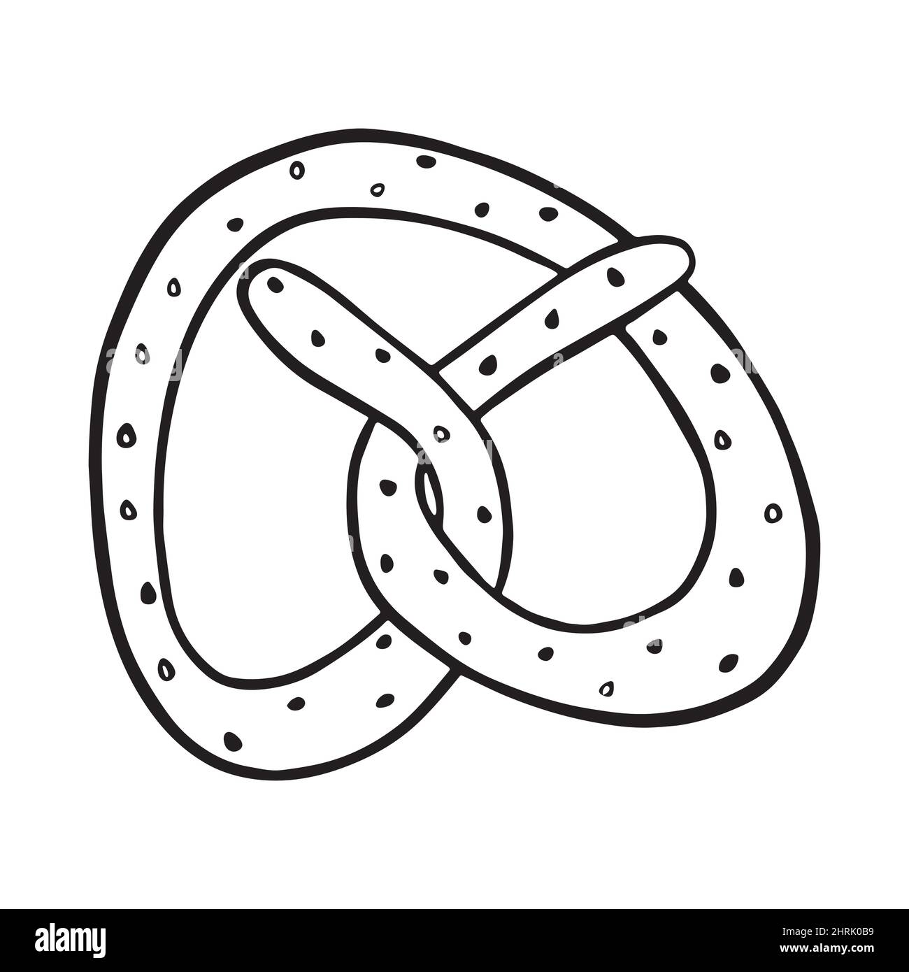 Bretzel simple et élégant. Illustration vectorielle isolée sur fond ...