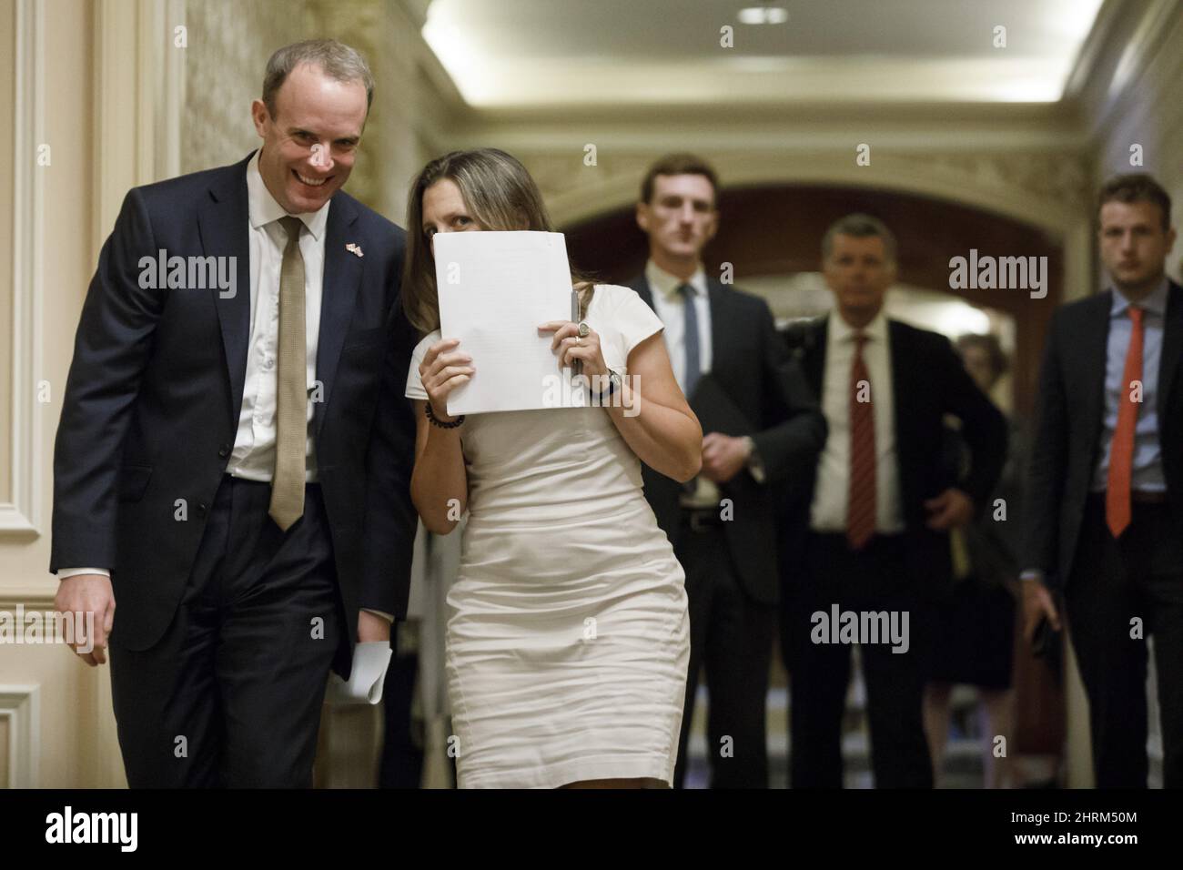 Le ministre des Affaires étrangères du Canada, Chrystia Freeland, s ...
