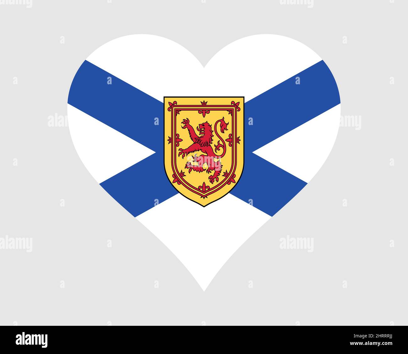 Nouvelle-Écosse Canada drapeau cardiaque. NS drapeau de la province de ...