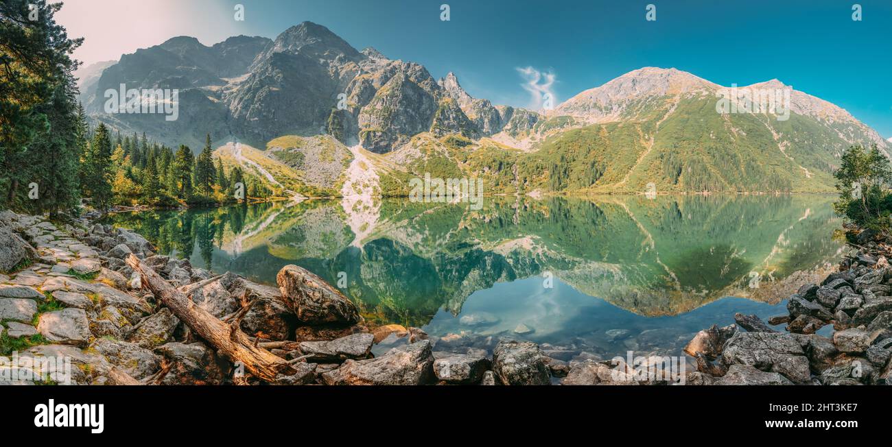 Parc national de Tatra, Pologne. Panorama montagnes célèbres Lac ...