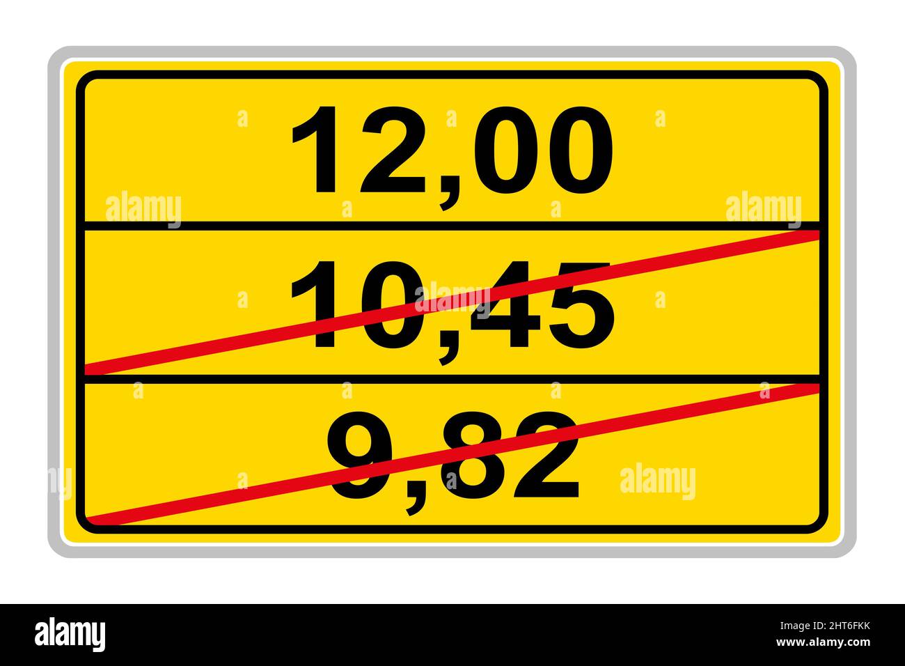Taux de salaire minimum Banque d'images détourées - Alamy