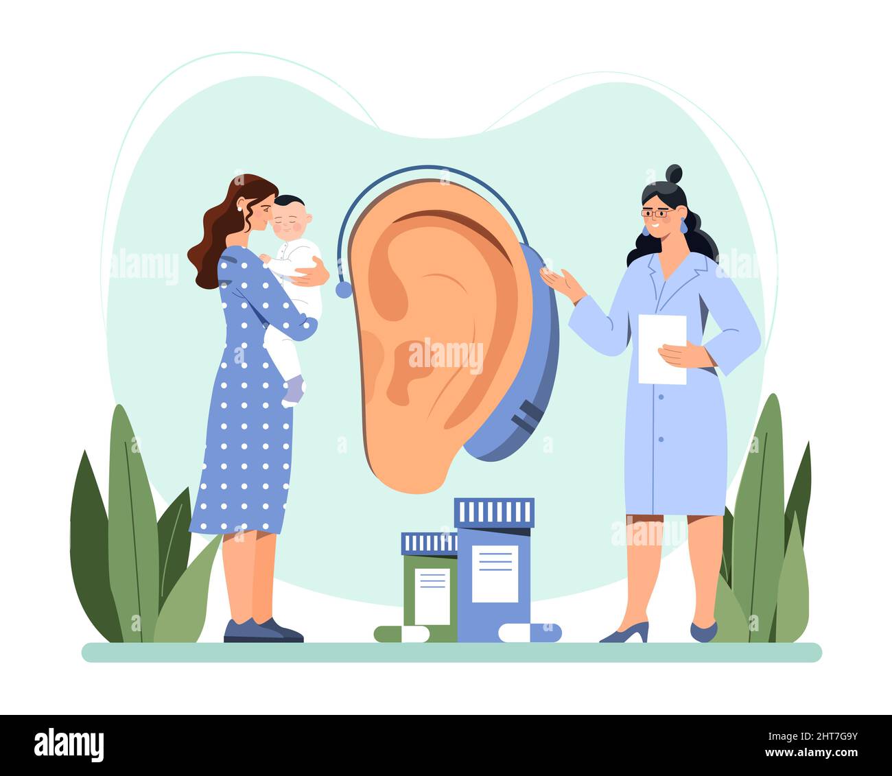Appareil auditif acoustique Banque d'images vectorielles - Alamy