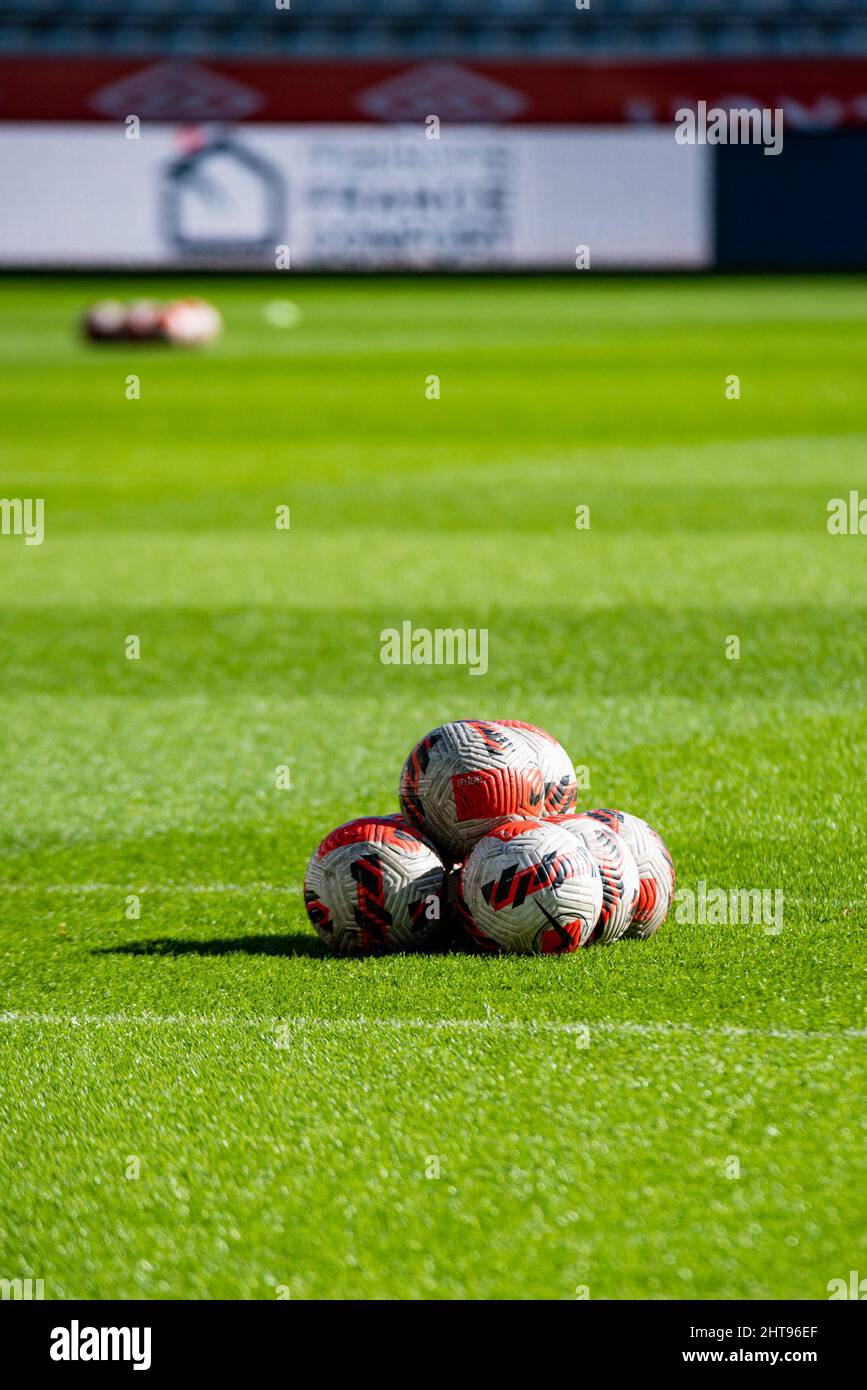 Le ballon officiel devant le championnat de France féminin, D1 Arkema ...