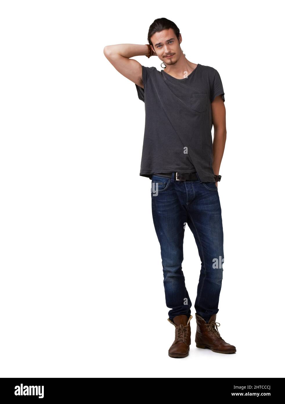 Homme avec queue de cheval Banque d'images détourées - Alamy