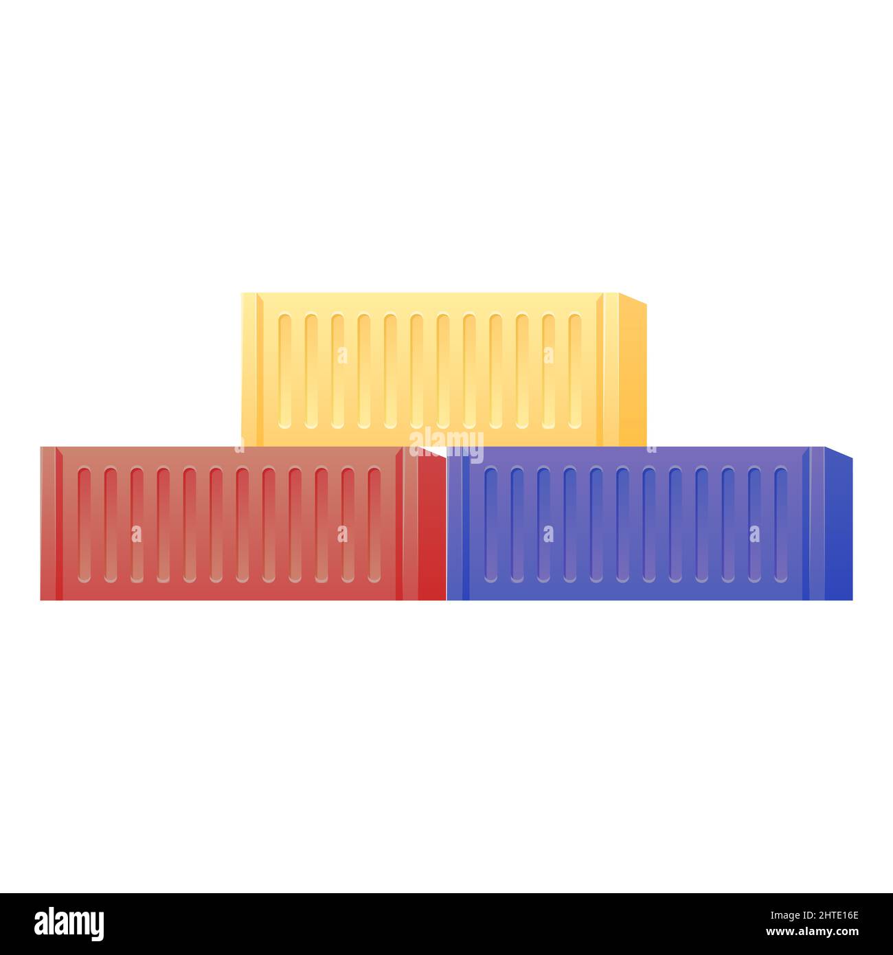 conteneurs dessin animé vecteur illustration objet isolé Image ...