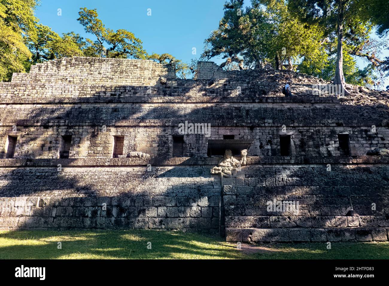 Temple à l'Acropole aux ruines mayas de Copan, ruines de Copan ...