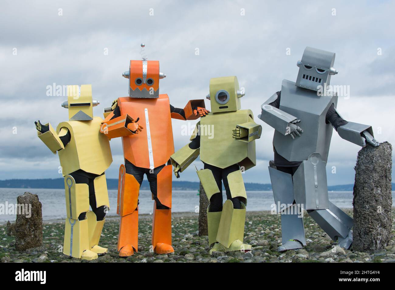 Famille de robots Banque de photographies et d’images à haute ...