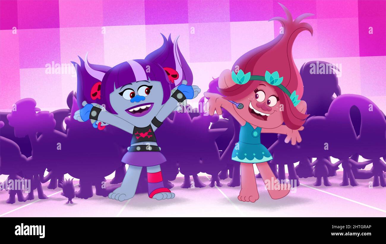 TROLLSTOPIA, (alias TROLLS TOPIA), de gauche à droite: Val Thundershock (voix: Lauren Mayhew ...