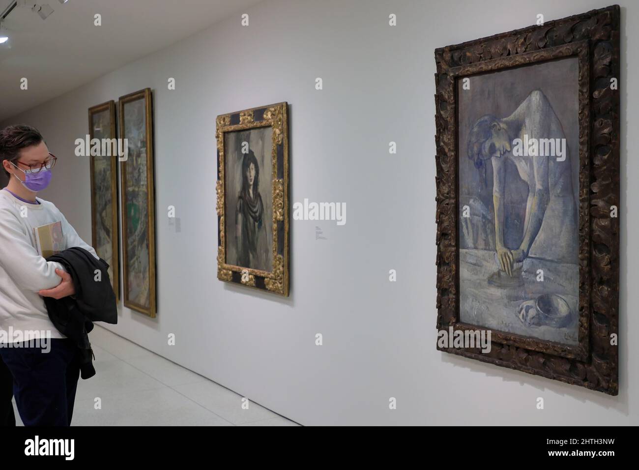 Un visiteur masqué admirant le repassage de la femme de Pablo Picasso ...