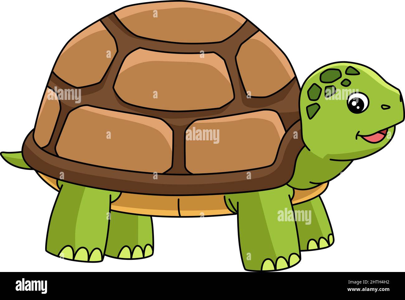 Illustration de la partie de couleur du dessin animé d'un tortue Image ...