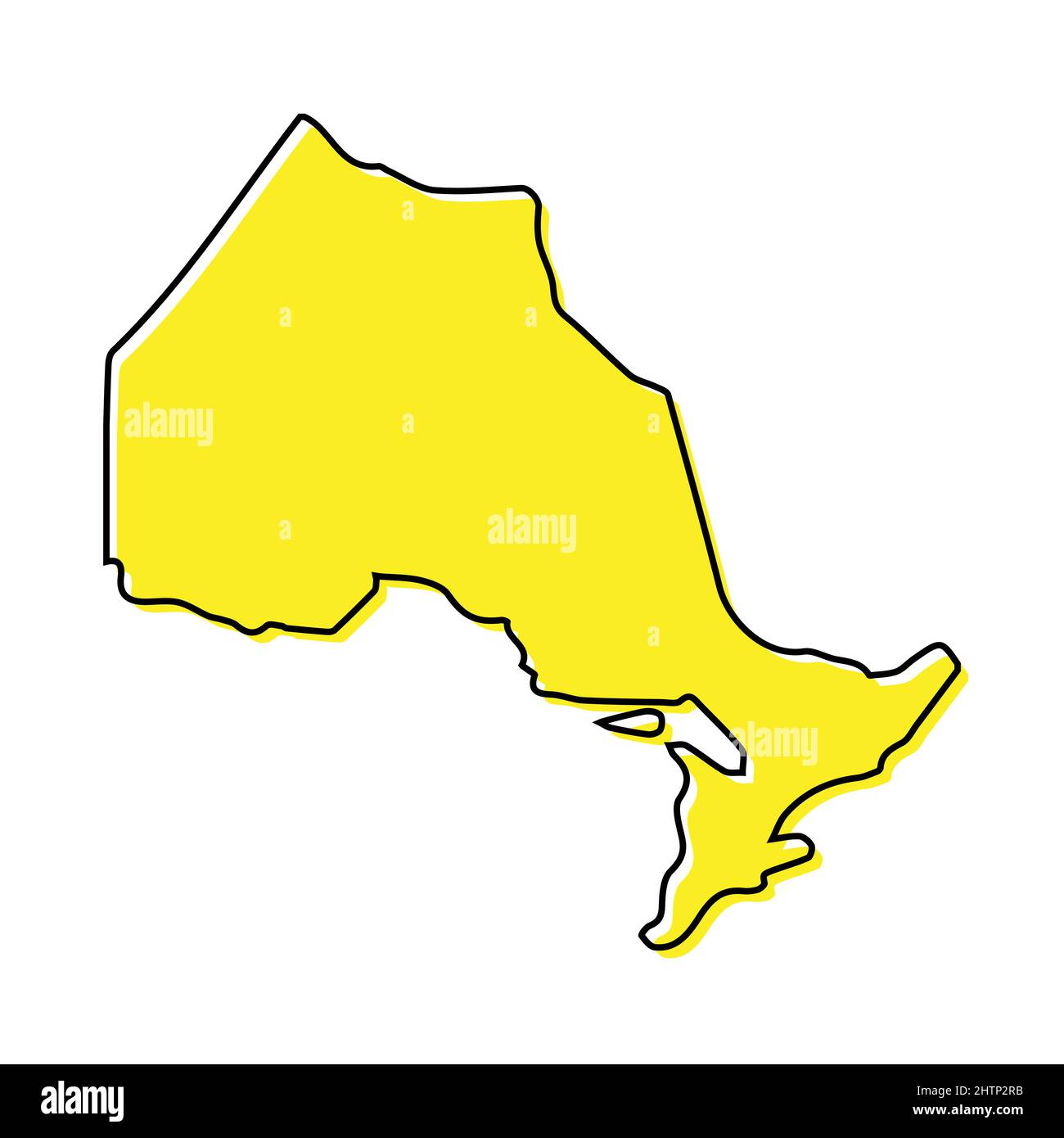 Ontario province map Banque d'images vectorielles - Alamy