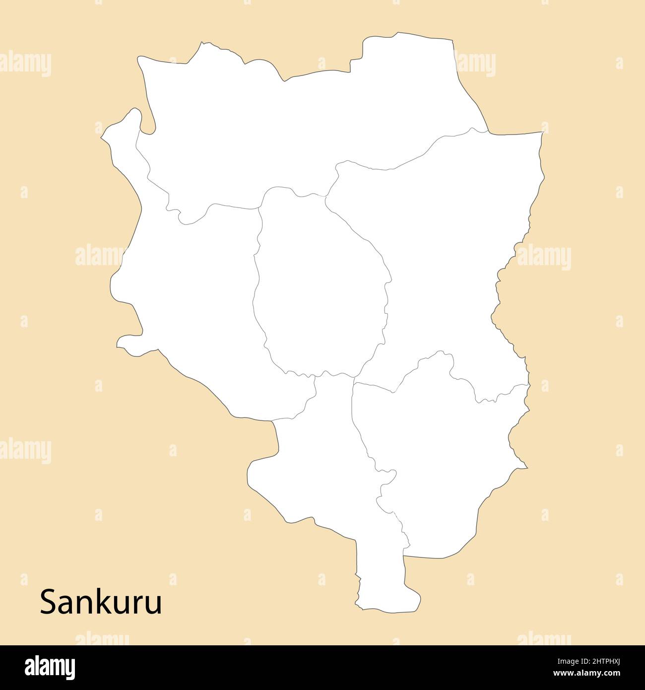 Carte de la province de sankuru Banque d'images vectorielles - Alamy